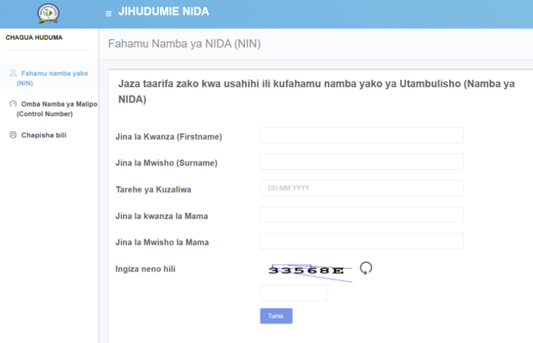 Jinsi ya kupata namba ya NIDA Online (Fahamu Namba ya NIDA (NIN)) - zoteforum.com