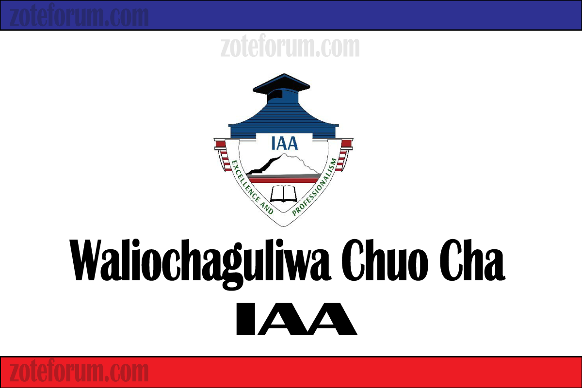 IAA Selected Applicants 2025/2026 (Majina Ya Waliochaguliwa Chuo Kikuu ...