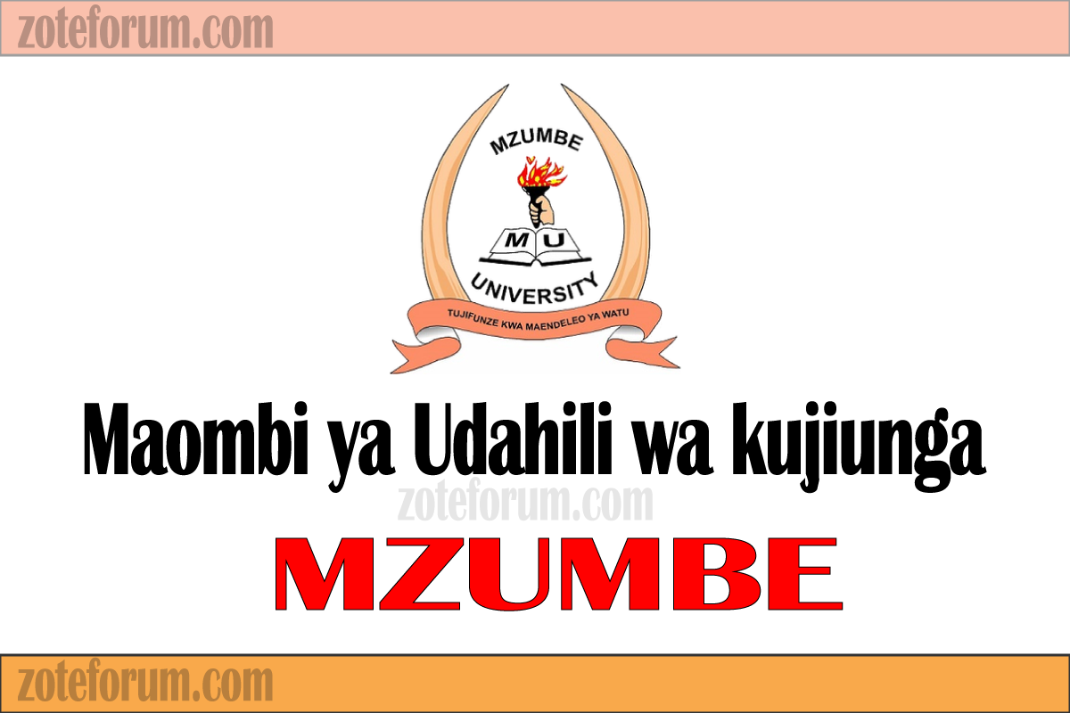 Maombi ya Udahili Chuo Kikuu cha Mzumbe (MU Application 2025/2026 ...