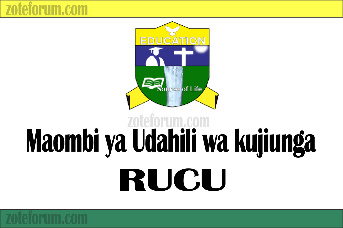 Maombi ya Udahili Chuo Kikuu cha Ruaha Catholic (RUCU) 2025/2026 ...