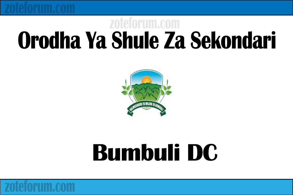 Orodha Ya Shule Za Sekondari Wilaya Ya Bumbuli, Matokeo, Majina ya ...